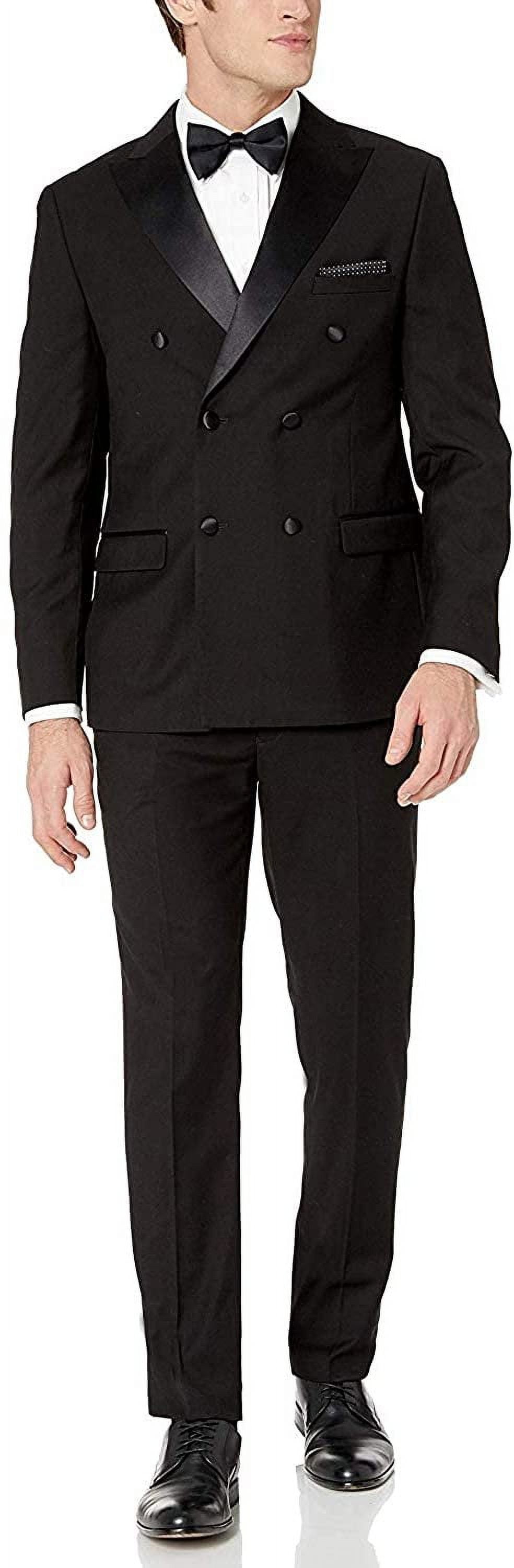 Adam Baker Westend Mens 911023T137 Slim Fit Double Breasted Peak Lapel ...