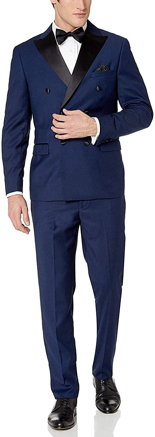 Adam Baker Westend Mens 911023T137 Slim Fit Double Breasted Peak Lapel ...