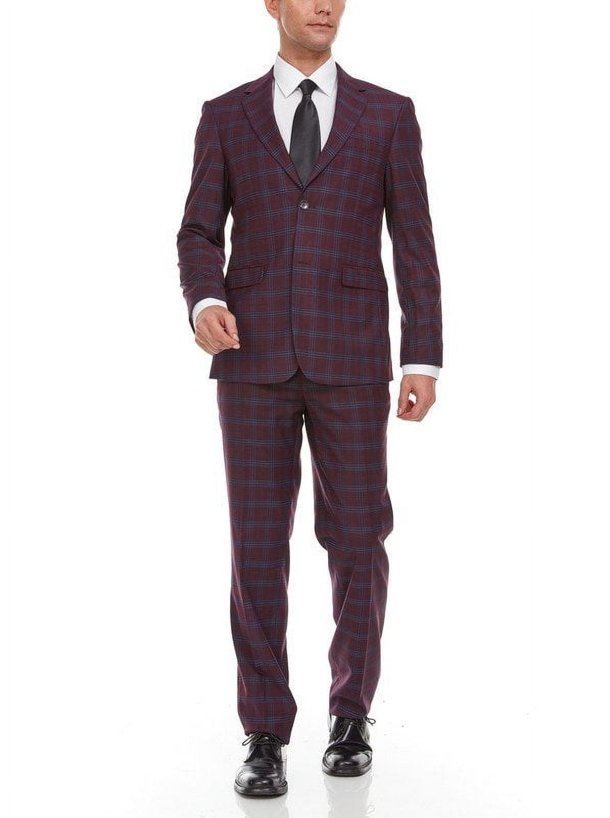 Adam Baker Men's Single Breasted Ultra Slim Fit 2-Piece Jacket ...