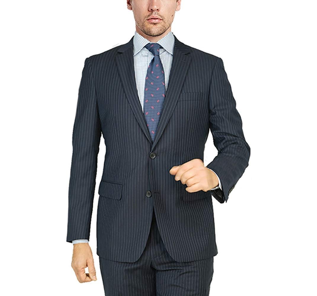 Adam Baker by Mantoni M87130 Men's Modern Fit 100% Wool Two-Piece Notch ...