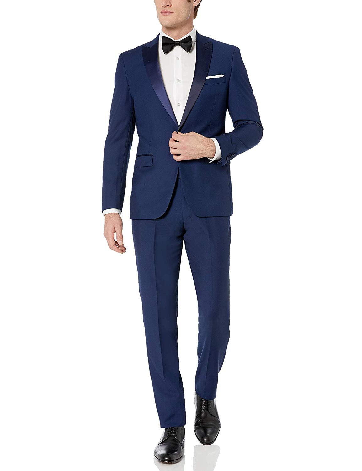 Adam Baker by Needdle & Stitch Men's Tux-SP 2-Piece Slim Fit Peak Lapel ...