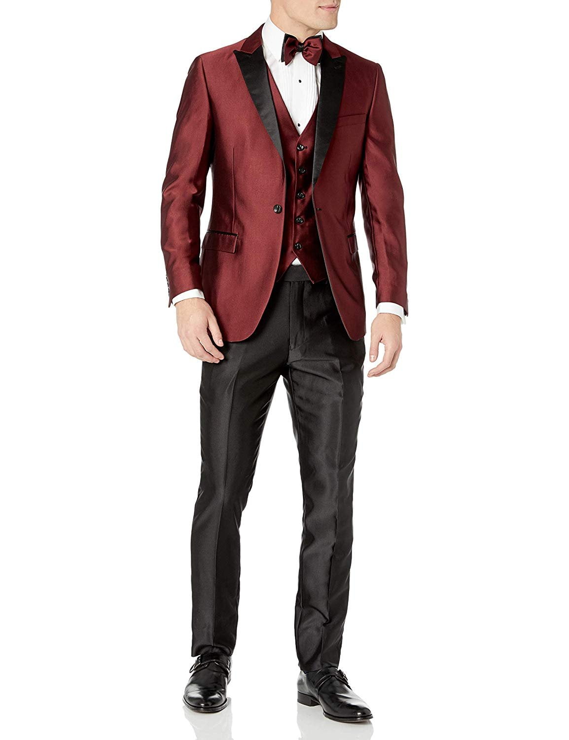 Adam Baker by Needle & Stitch Mens Tux-Shark 3-Piece Slim Fit Tuxedo ...