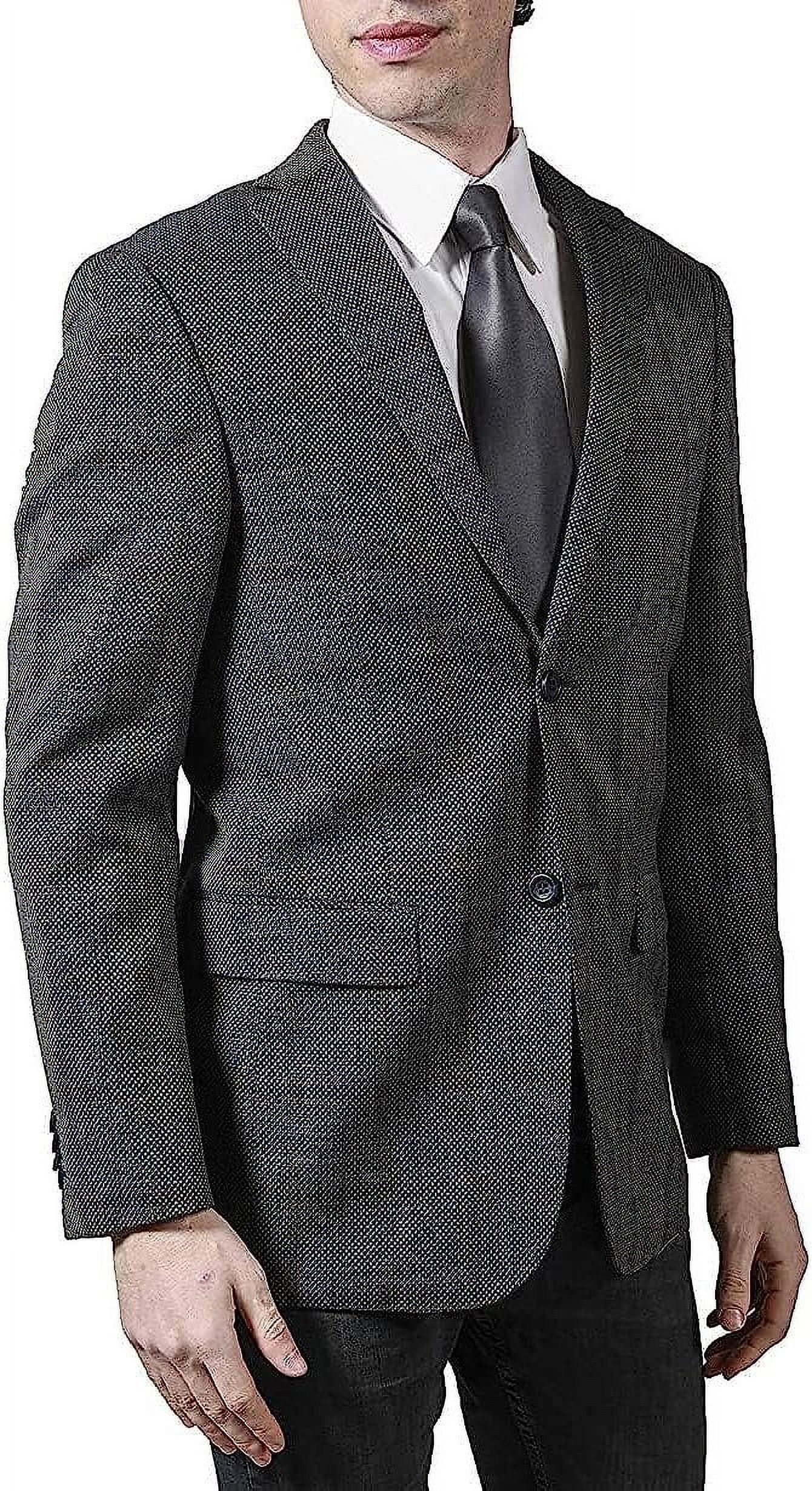 Adam Baker by Prontomoda Men's Single Breasted Classic Fit 100% Luxury ...
