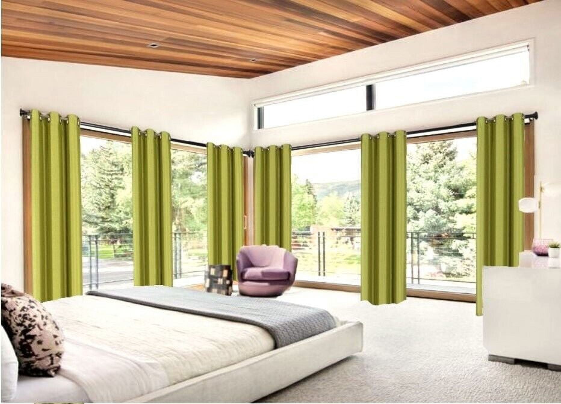 Adam Blackout Window Curtain Thermal Lined Drapes 1 Panel Lime Color ...