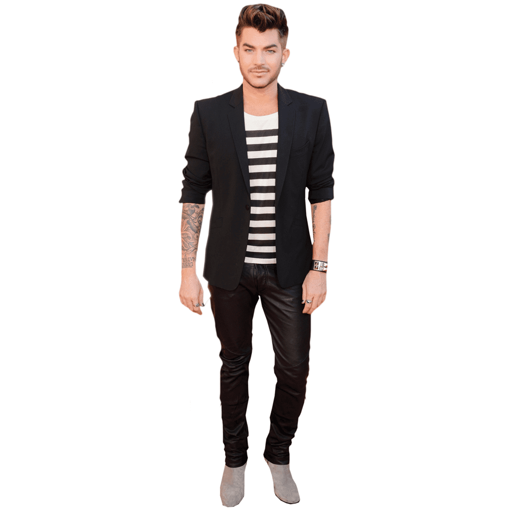 Adam Lambert (Striped T-Shirt) Mini Cardboard Cutout Standee - Walmart.com
