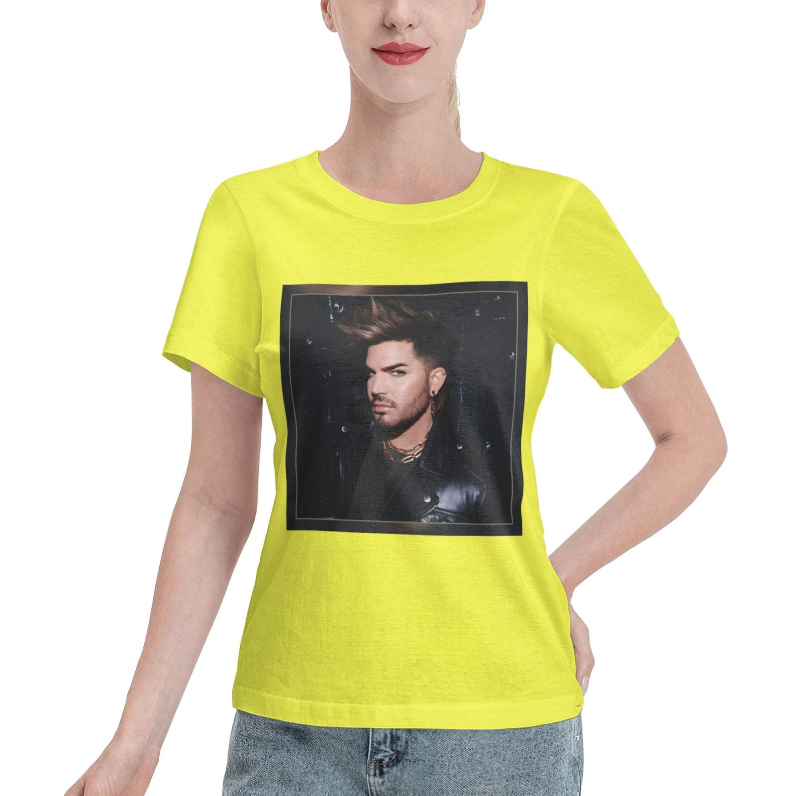 Adam Lambert Zippy Women's Basic Short Sleeve T-Shirt Yellow XX-Large ...
