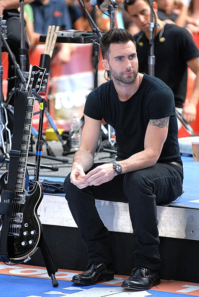 Adam Levine Of Maroon 5 On Stage For Nbc Today Show Concert With Maroon ...