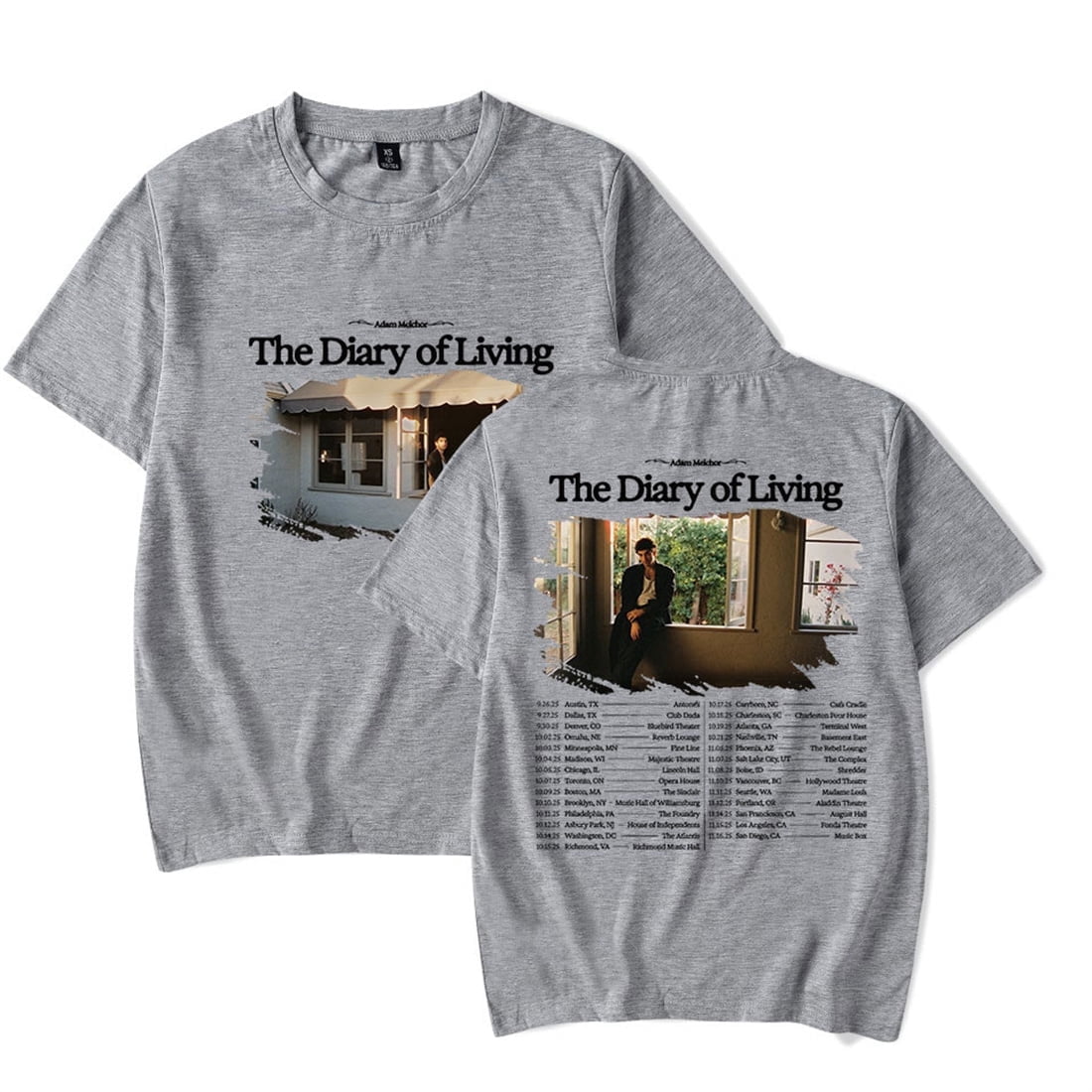 Adam Melchor 2025 The Diary Of Living Tour T-shirt Unisex Classic Trend ...