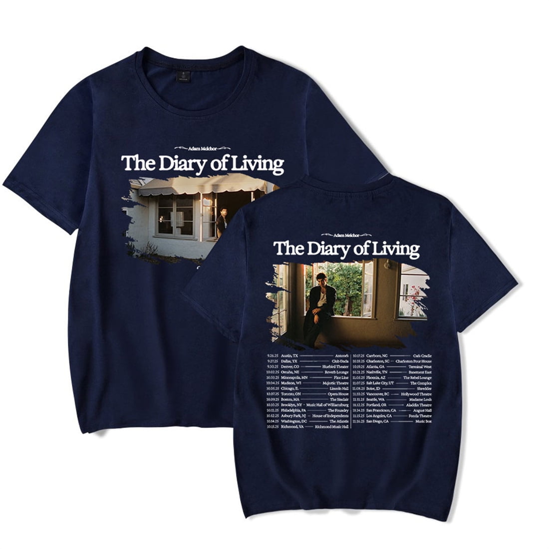 Adam Melchor The Diary Of Living T-shirt Hip Hop Short Sleeve Women Men Tee Shirt - Walmart.com