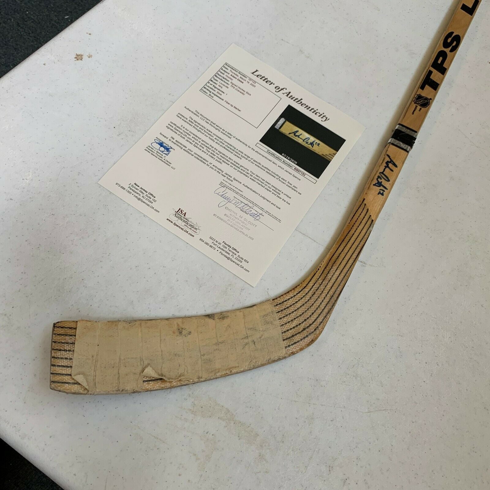Adam Oates Signed 1992 Game Used Hockey Stick With JSA COA - Walmart.com