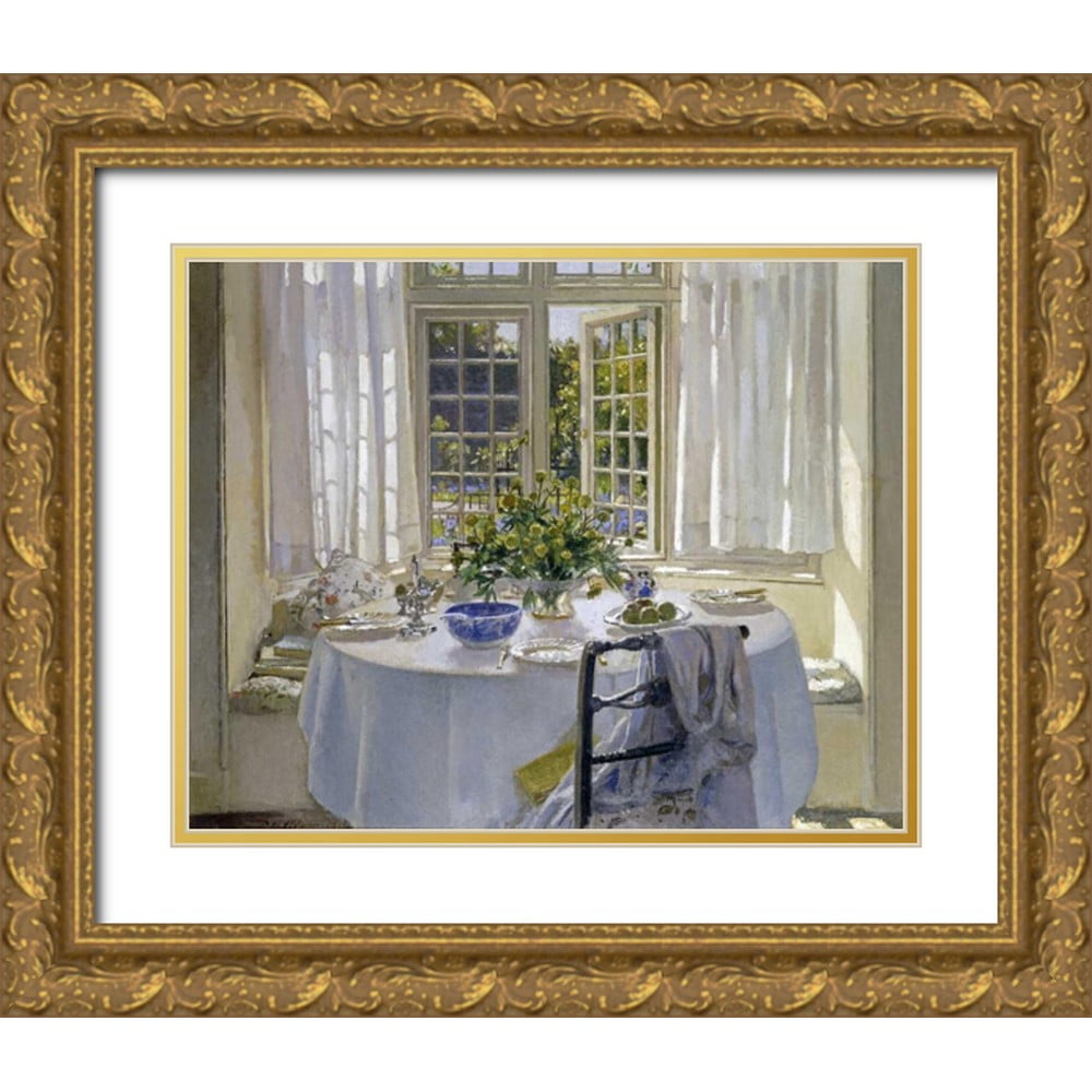 Adam, Patrick William 32x26 Gold Ornate Wood Framed with Double Matting ...