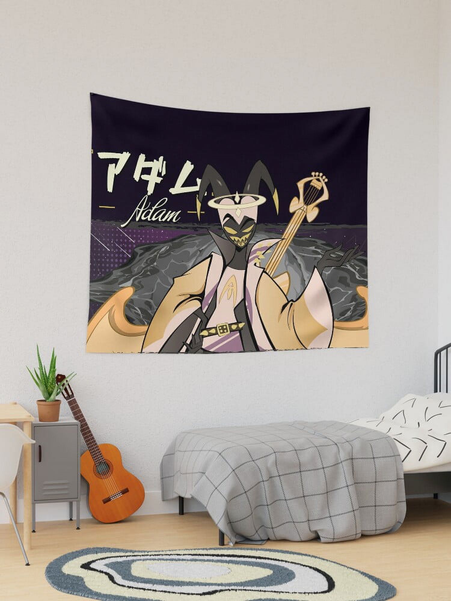 Adam Rock Star Skyness | Hazbin Hotel Tapestry Tapestries Wall Decor ...