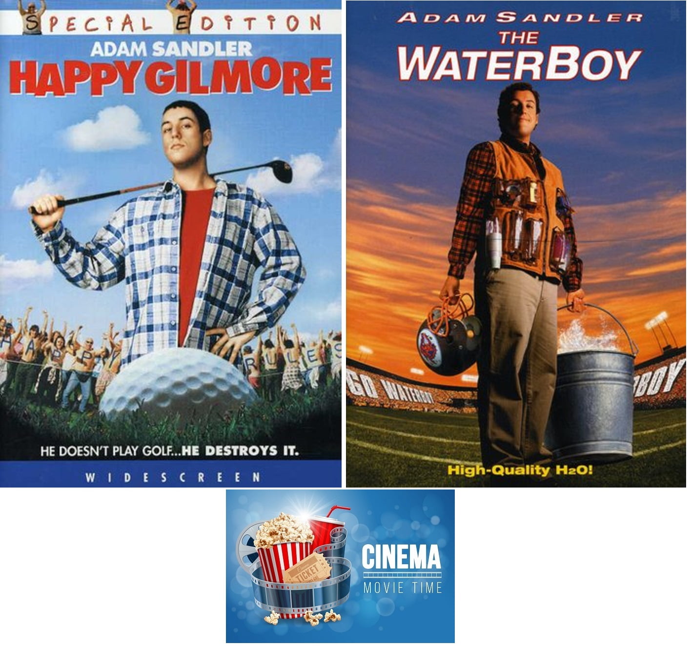 Adam Sandler Comedy Double Feature: HAPPY GILMORE & THE WATERBOY 2 DVD ...