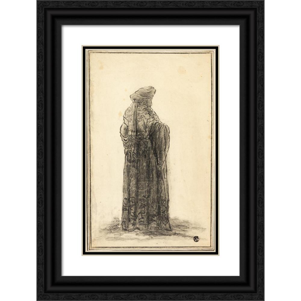 Adam Sandor Ehrenreich 11x14 Black Ornate Wood Framed Double Matted ...