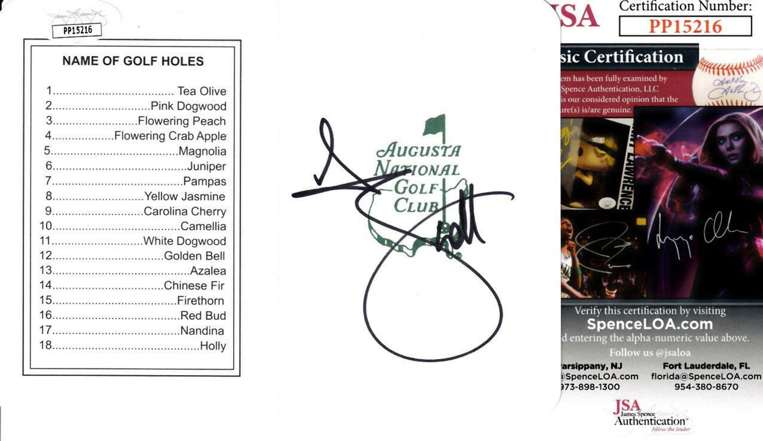 Adam Scott autographed Augusta National Masters scorecard JSA - Walmart.com