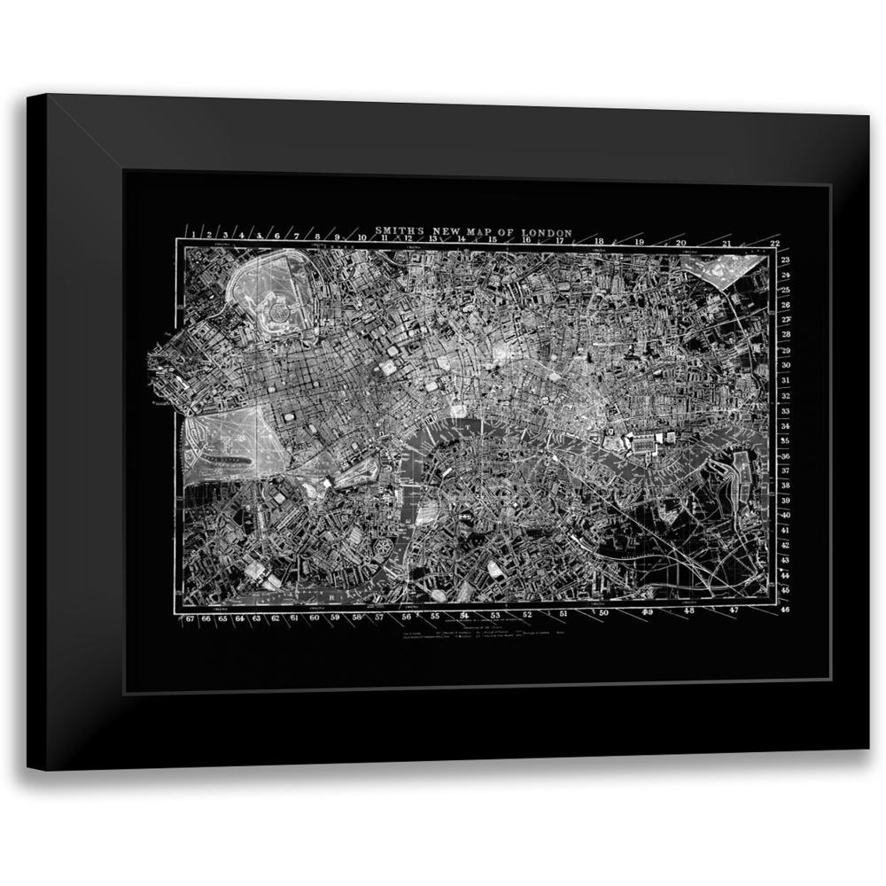 Adam Shaw Cartography 14x11 Black Modern Framed Museum Art Print Titled ...