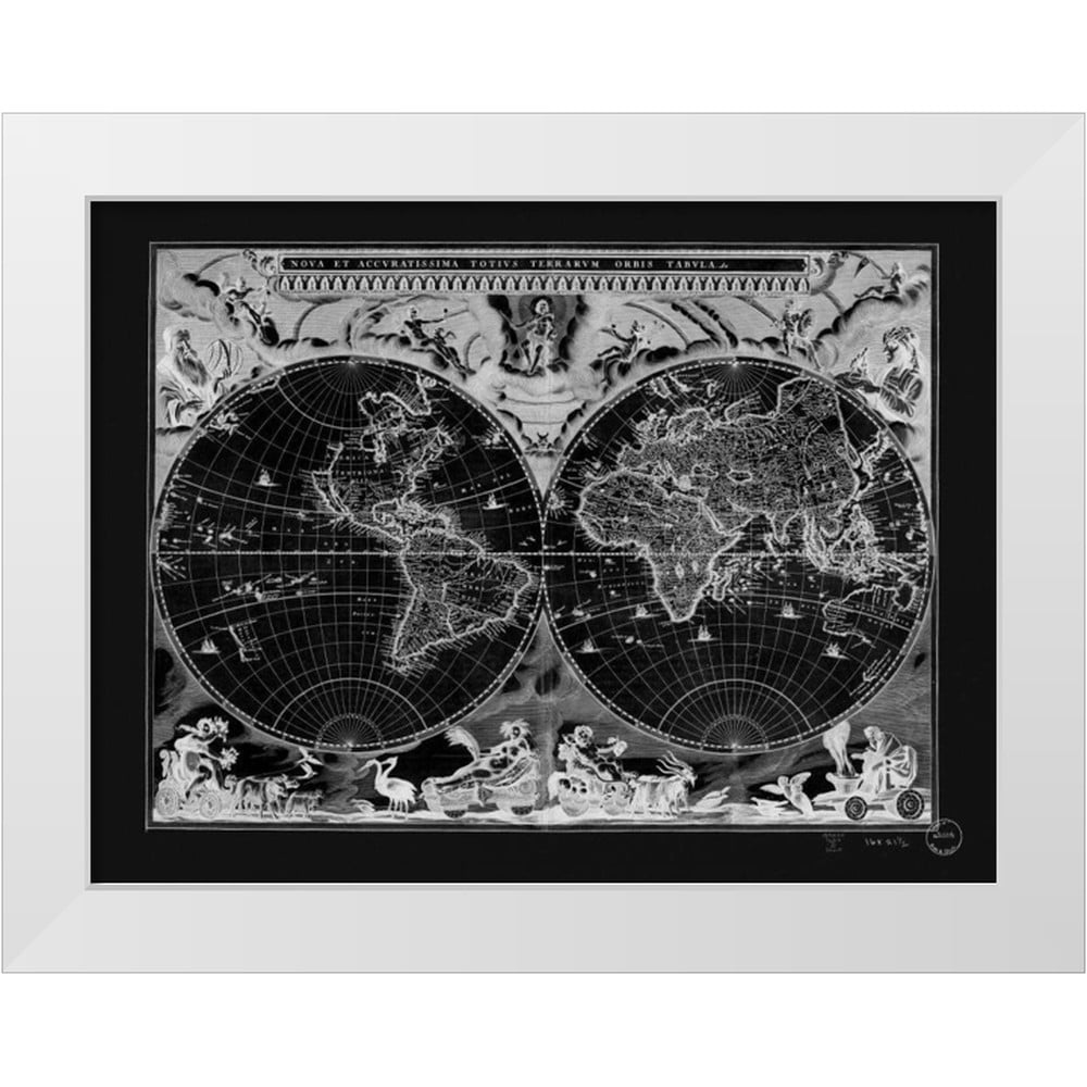Adam Shaw Cartography 14x12 White Modern Wood Framed Museum Art Print ...