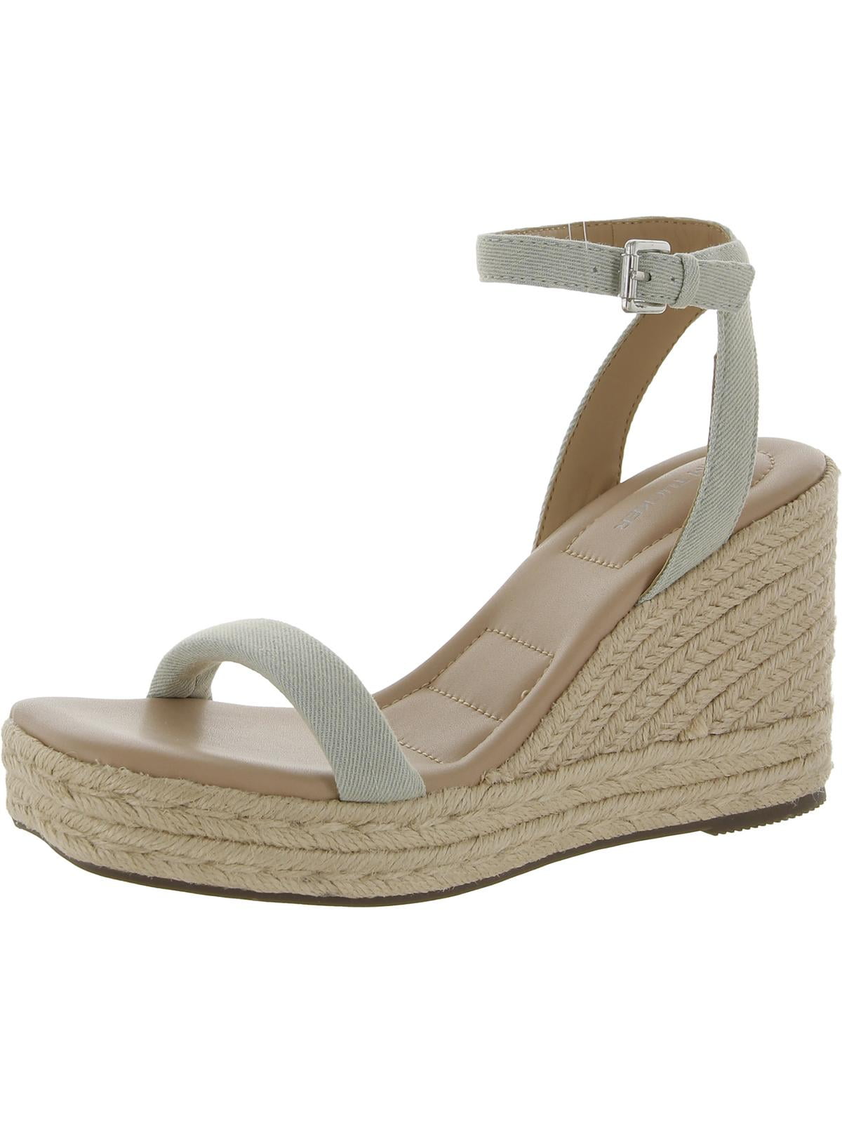 Adam Tucker Womens Whitley 12 Denim Woven Espadrilles - Walmart.com
