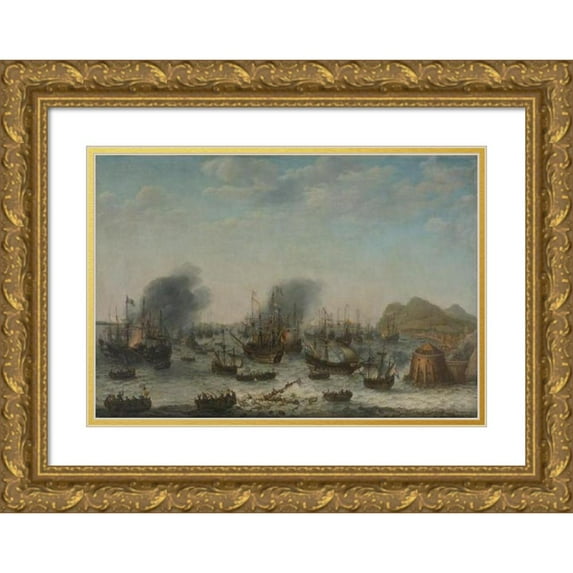 Adam Willaerts 14x11 Gold Ornate Wood Frame and Double Matted Museum ...