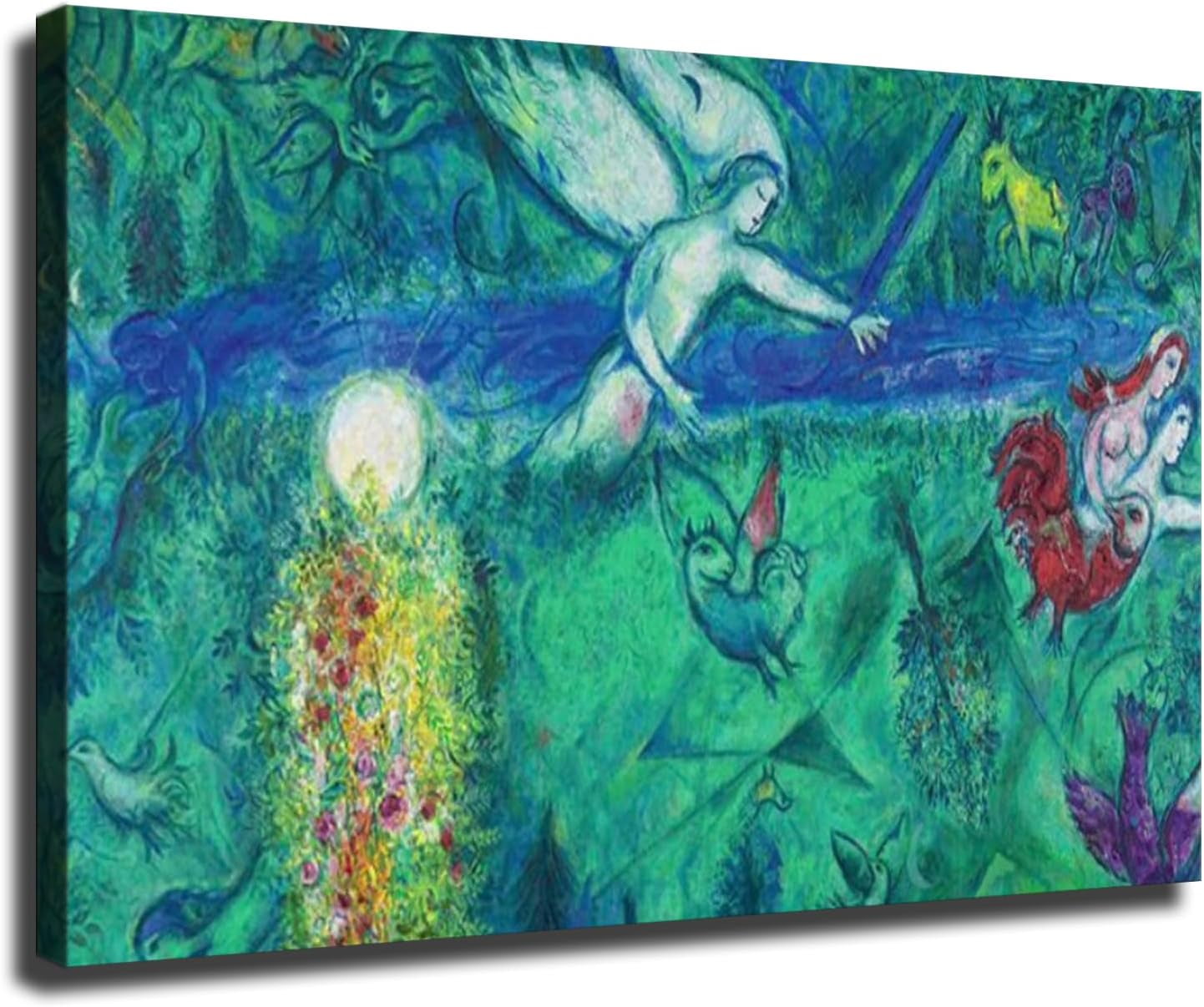 Adam and Eve Expelled From Paradise Marc Chagall Poster Canvas Print ...
