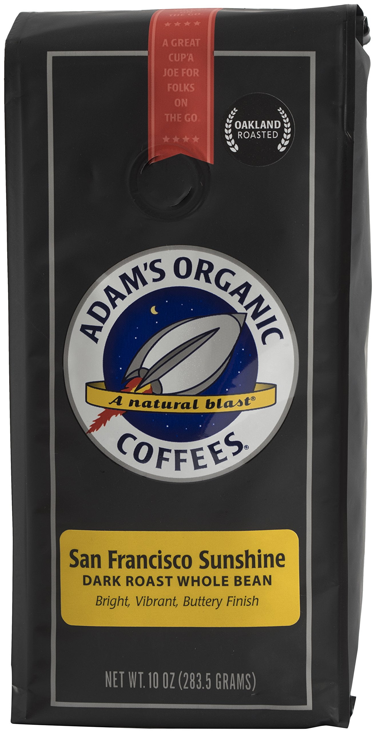 Adam's Organic Coffee, San Francisco Sunshine, 10 Ounce - Walmart.com