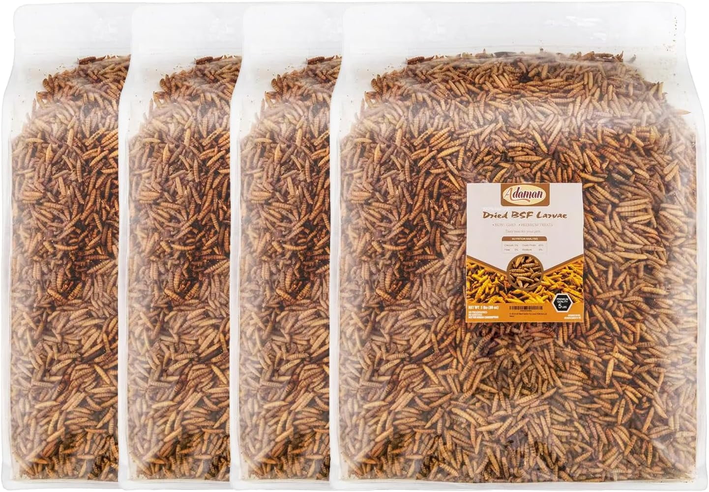 Adaman Dried Black Soldier Fly Larvae 20 LBS-100% Natural Non-GMO BSF ...