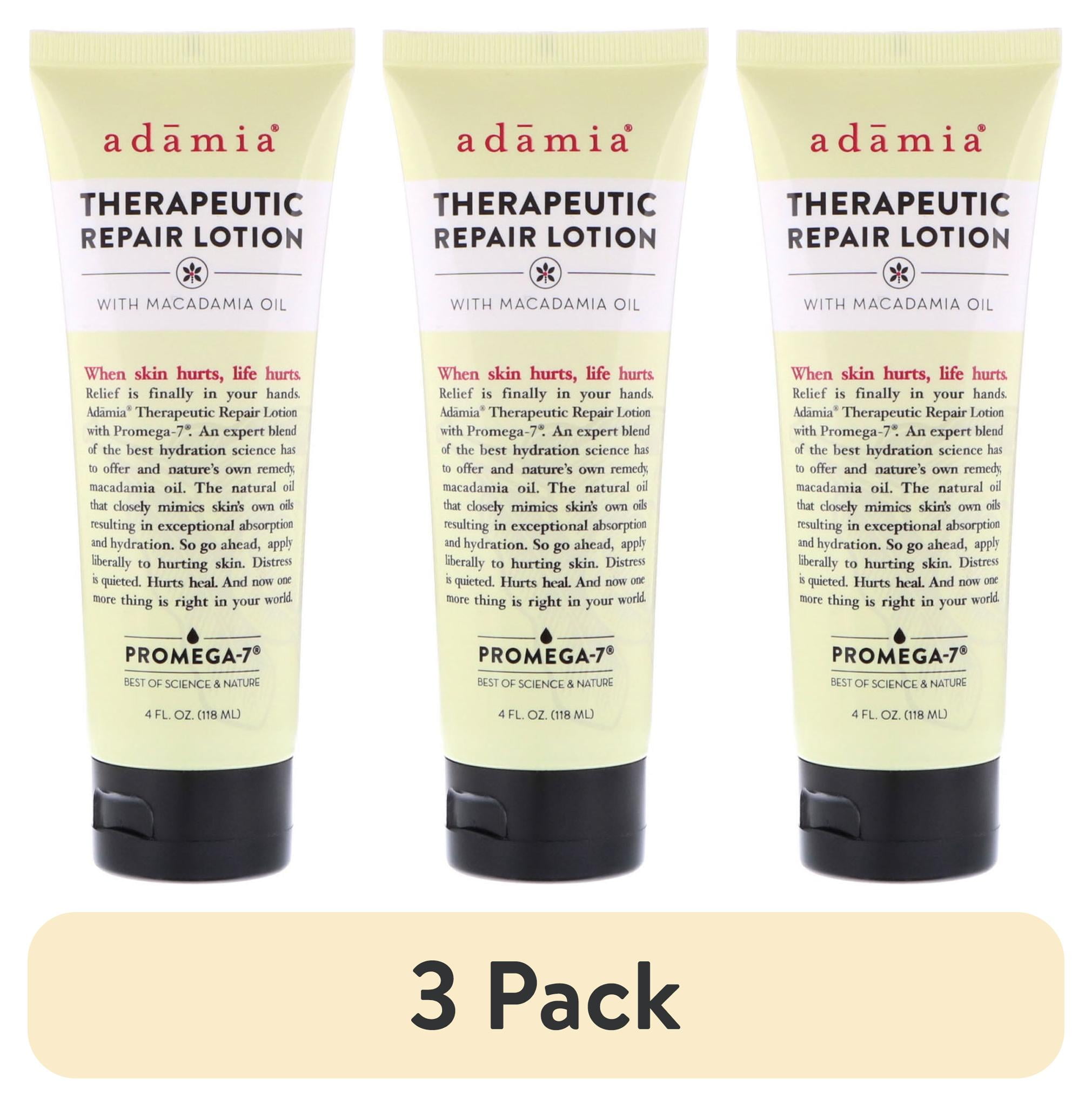 (3 pack) Adamia Therapeutic Repair Lotion with Macadamia Oil, 4 fl oz ...