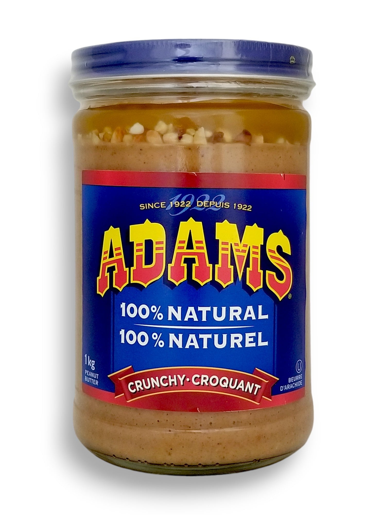 Adams 100% Natural Crunchy Peanut Butter, 1kg/2.2 lb. Jar - Walmart.com