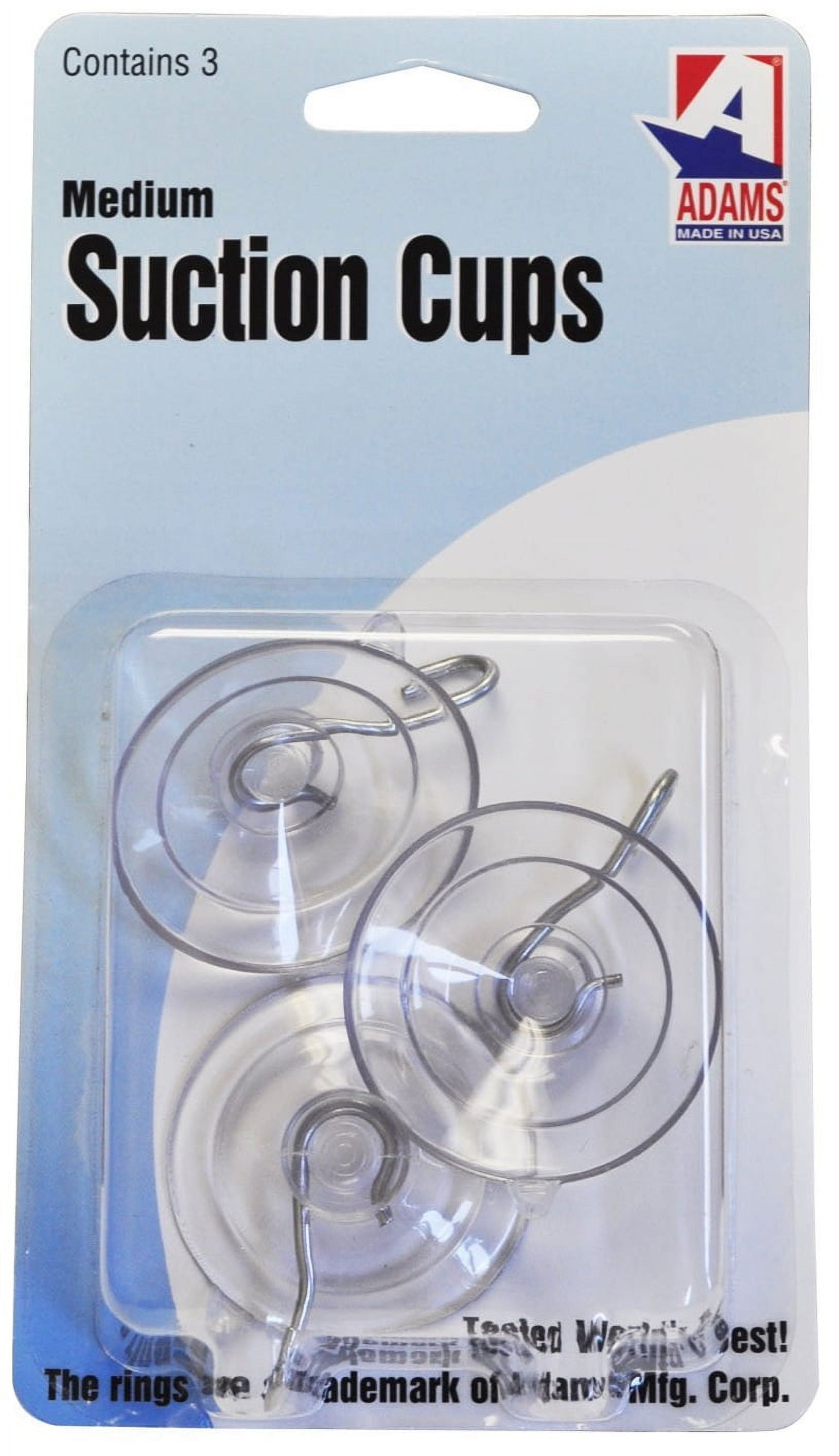 Adams 6500-74-3040 1-3/4" Suction Cup With Metal "U" Hook 3 Count ...