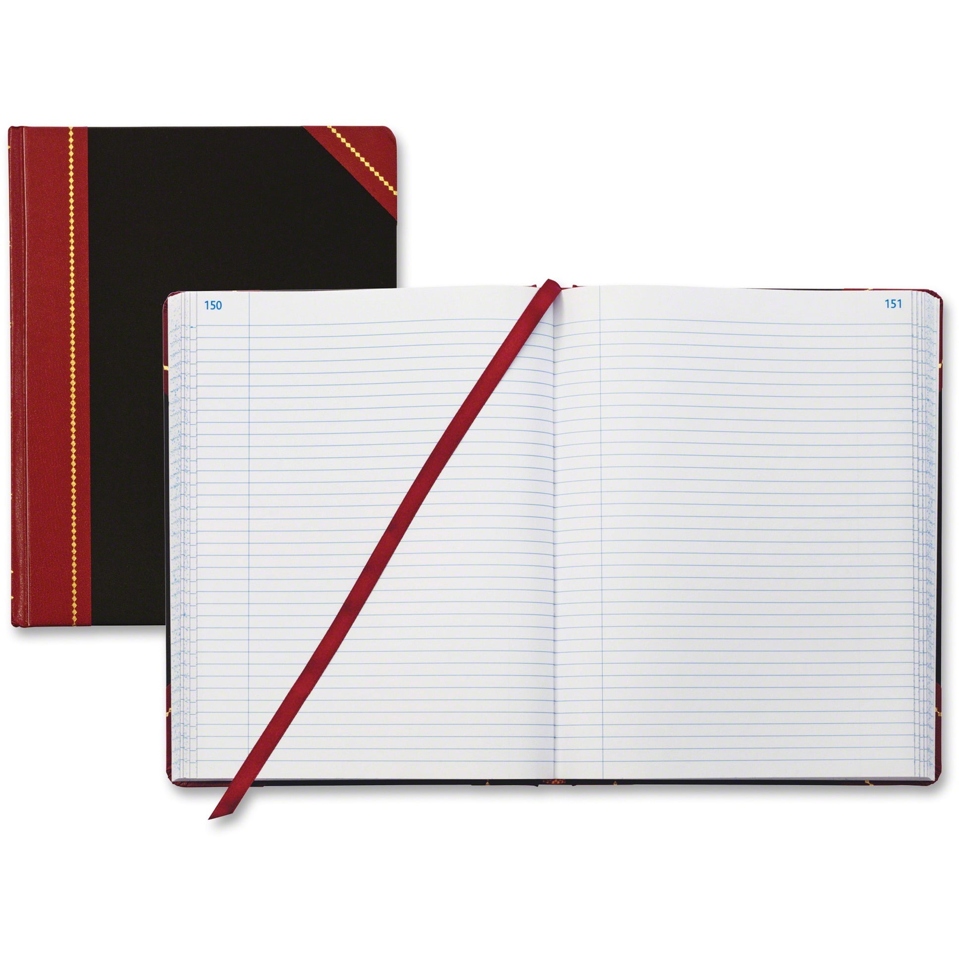 Adams, ABFARB810R30, Maroon Spine Record Ledger Book, 1 / Book, Black ...