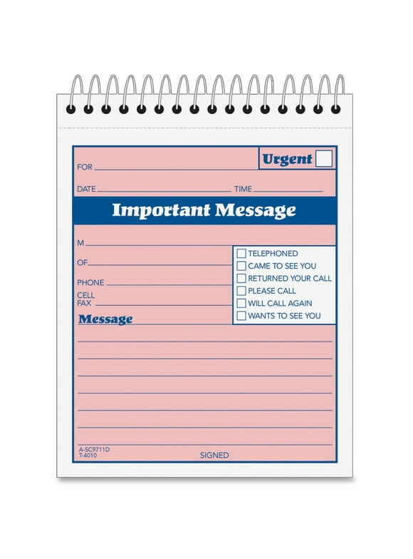 Telephone Message Books in Forms & Recordkeeping - Walmart.com