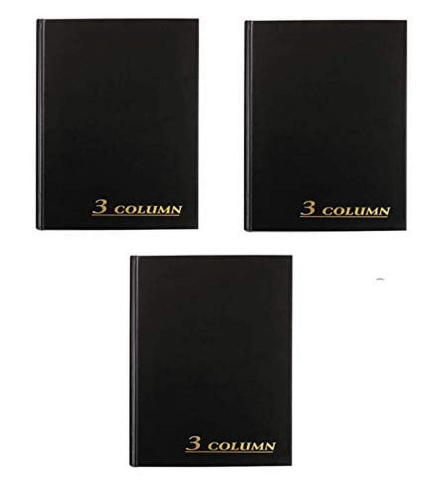 Adams Account Book, 7 x 9.25 inches, Black, 3-Columns, 80 Pages, 3 ...