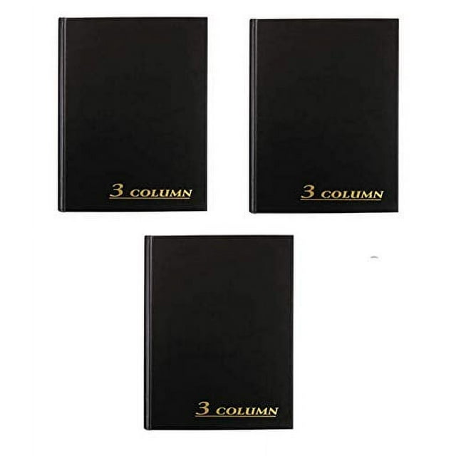 Adams Account Book, 7 x 9.25 inches, Black, 3-Columns, 80 Pages, 3 ...