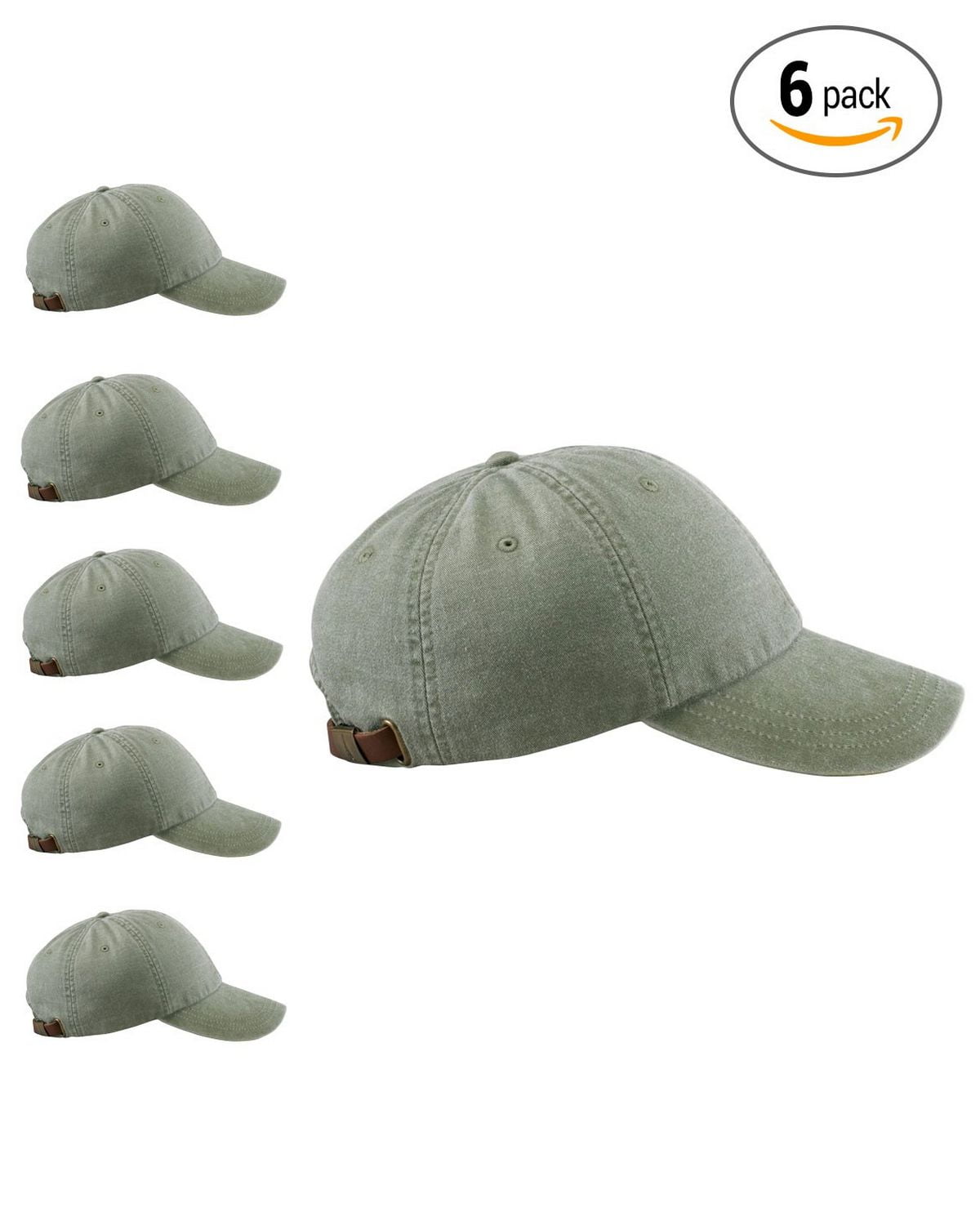 Adams Ad969 Optimum Pigment Dyed-Cap, Pack Of 6 - Walmart.com