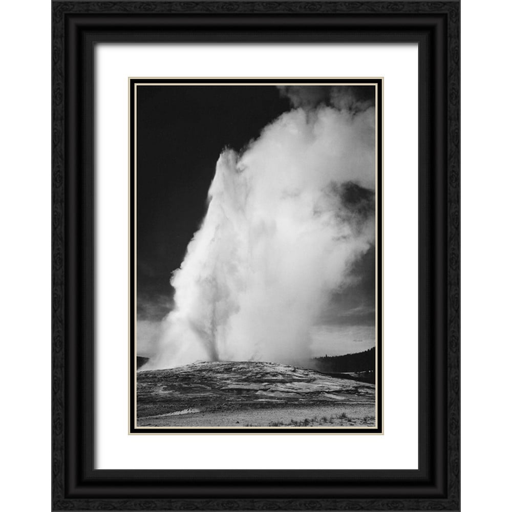 Adams, Ansel 11x14 Black Ornate Wood Framed with Double Matting Museum ...