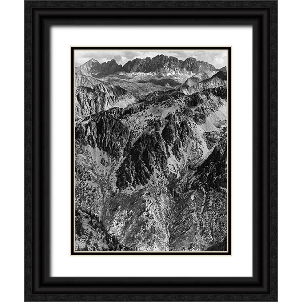 Adams, Ansel 15x18 Black Ornate Wood Framed with Double Matting Museum ...