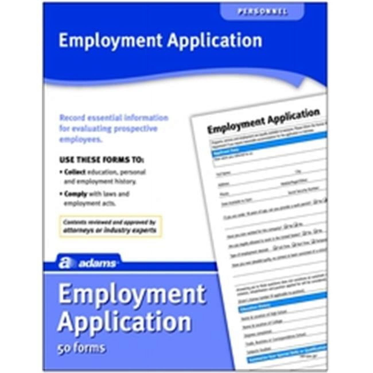 Adams HR104 Application for Employment - Walmart.com