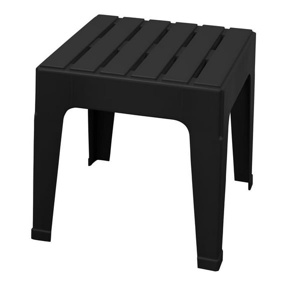 Adams Big Easy Black Square Resin Stackable Side Table - Walmart.com