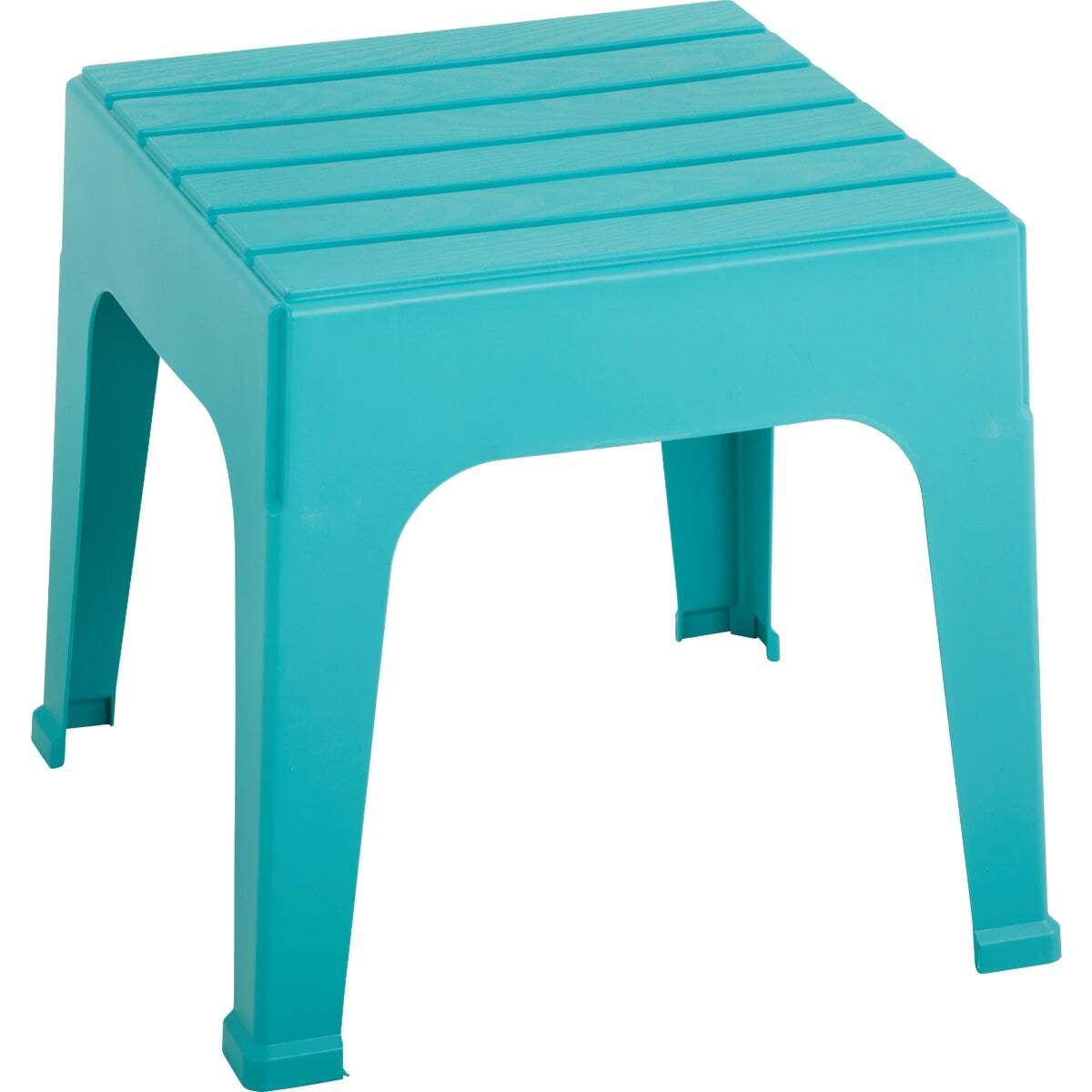 Adams Big Easy Teal 18.9 In. Square Resin Stackable Side Table for ...