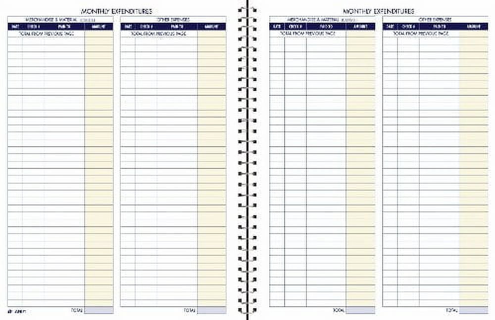 Adams Bookkeeping Record Book, Monthly Format, 8.5 x 11 Inches, White ...