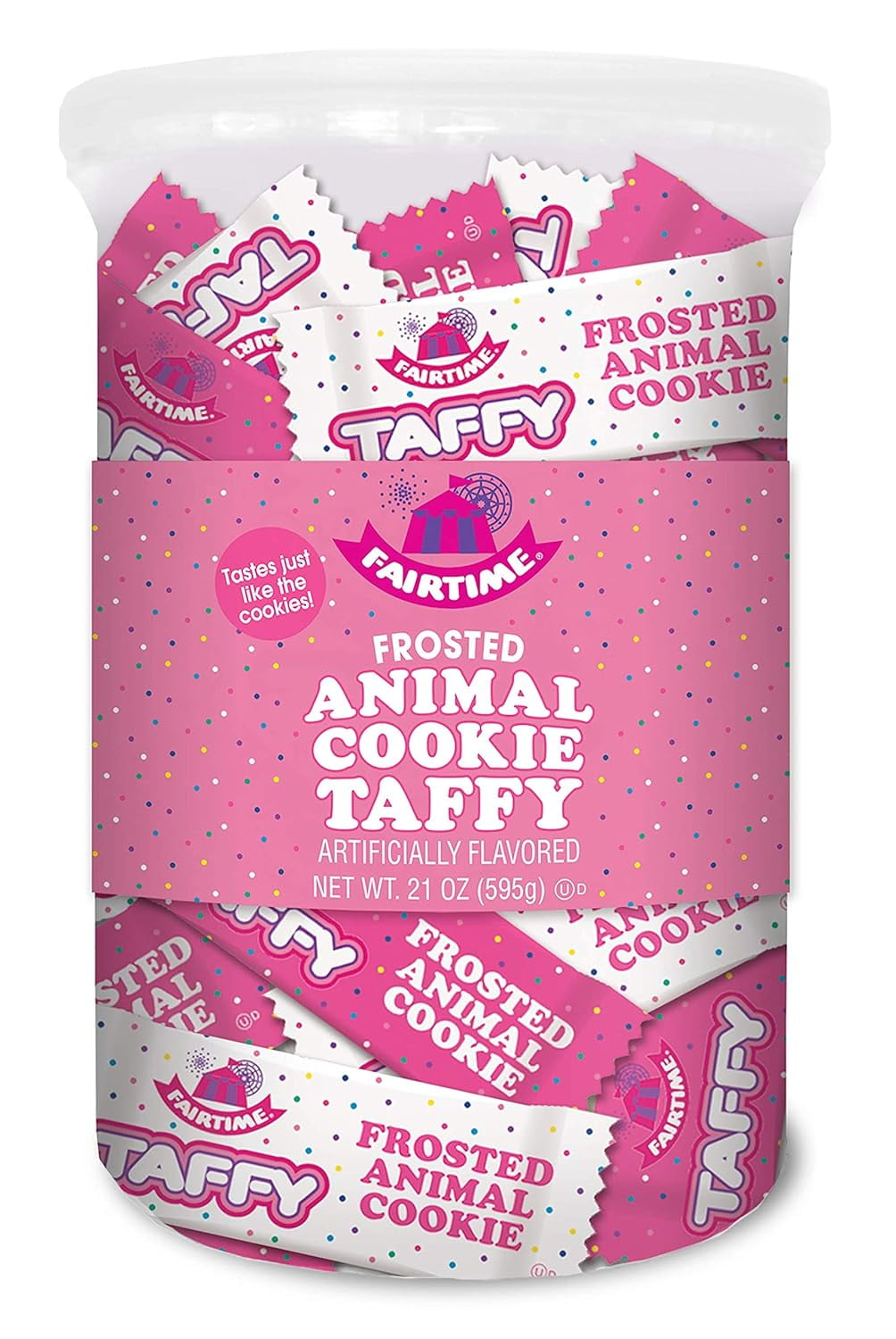 Adams & Brooks Fairtime Frosted Animal Cookie Flavored Taffy ...