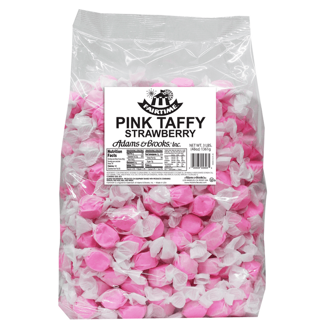 Adams & Brooks Fairtime Taffy – Bulk Pink Candy for Candy Buffets ...