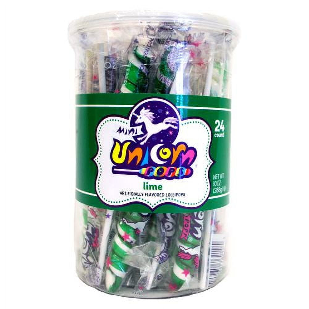 Adams & Brooks Green & White Lime Mini Unicorn Pop - 24 Count Tub ...