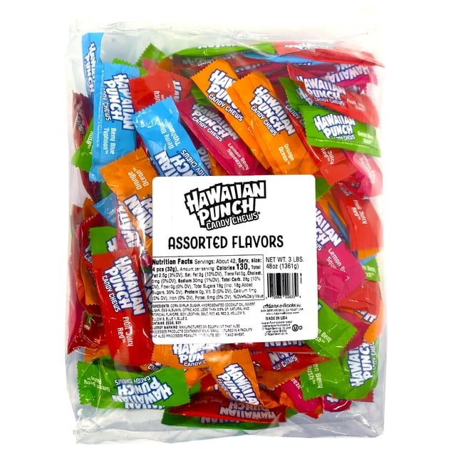 Adams & Brooks Hawaiian Punch Candy Chews – 3 Pound Bulk Bag of Fruity ...