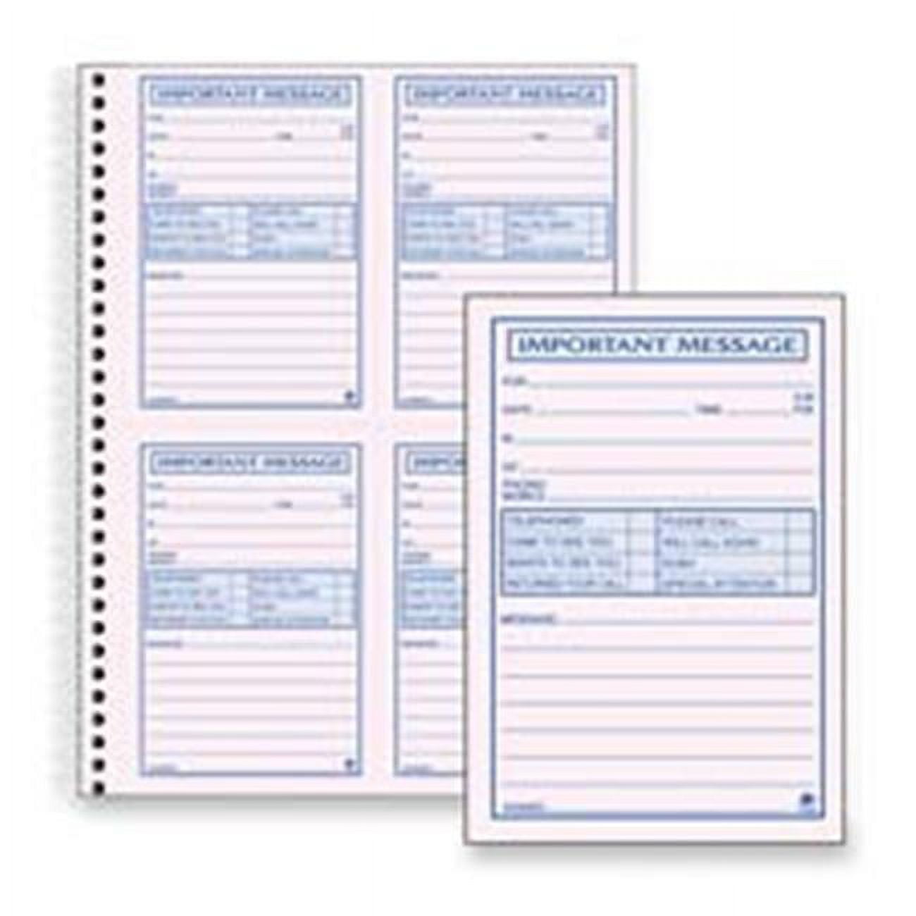 Adams Business Forms Message Book- Spiral- Carbonless- 11in.x8-.50in ...