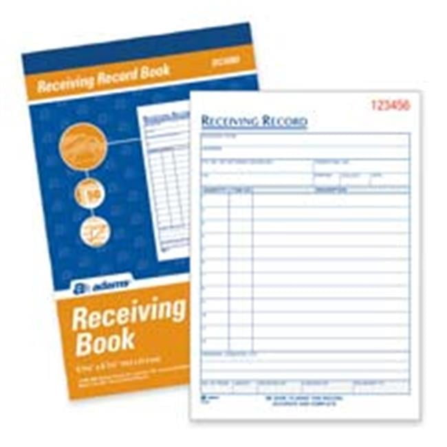 Adams Business Forms Receiving Record Book- Carbonless- 2-Part- 5-.56in ...