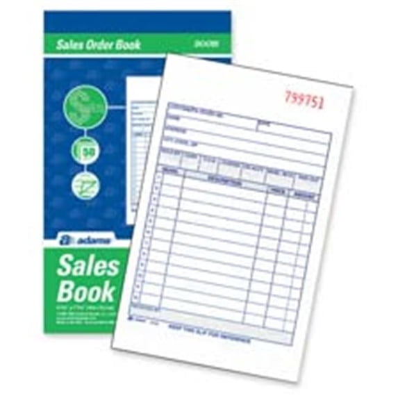 Adams Business Forms Sales Order Book- 3-Part- 3-1.332in.x7-.19in ...