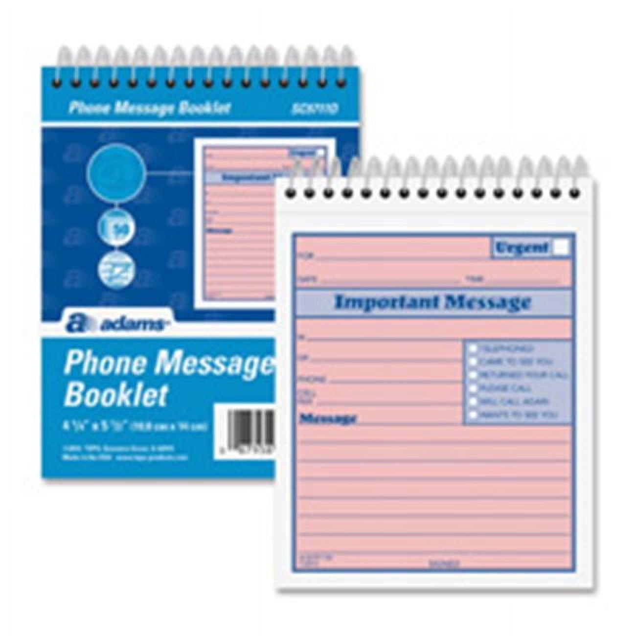 Adams Business Forms While You Were Out Phone Message Book 4in.x5-.50in ...