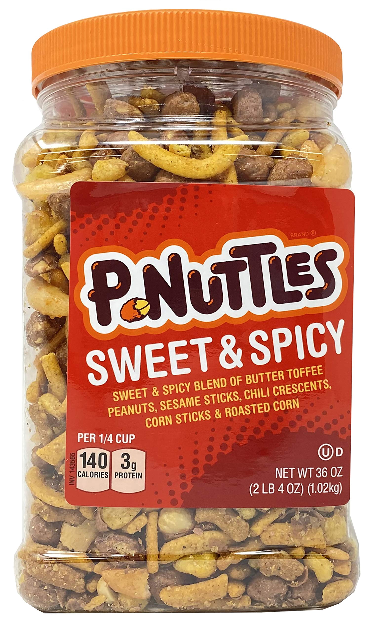 Adams & CM31 Brooks P-Nuttles Sweet & Spicy Butter Toffee Peanuts Jar ...