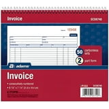 Adams® Carbonless Business Invoice Books, 2-Part, Carbon Copy, 8 1/2" x ...
